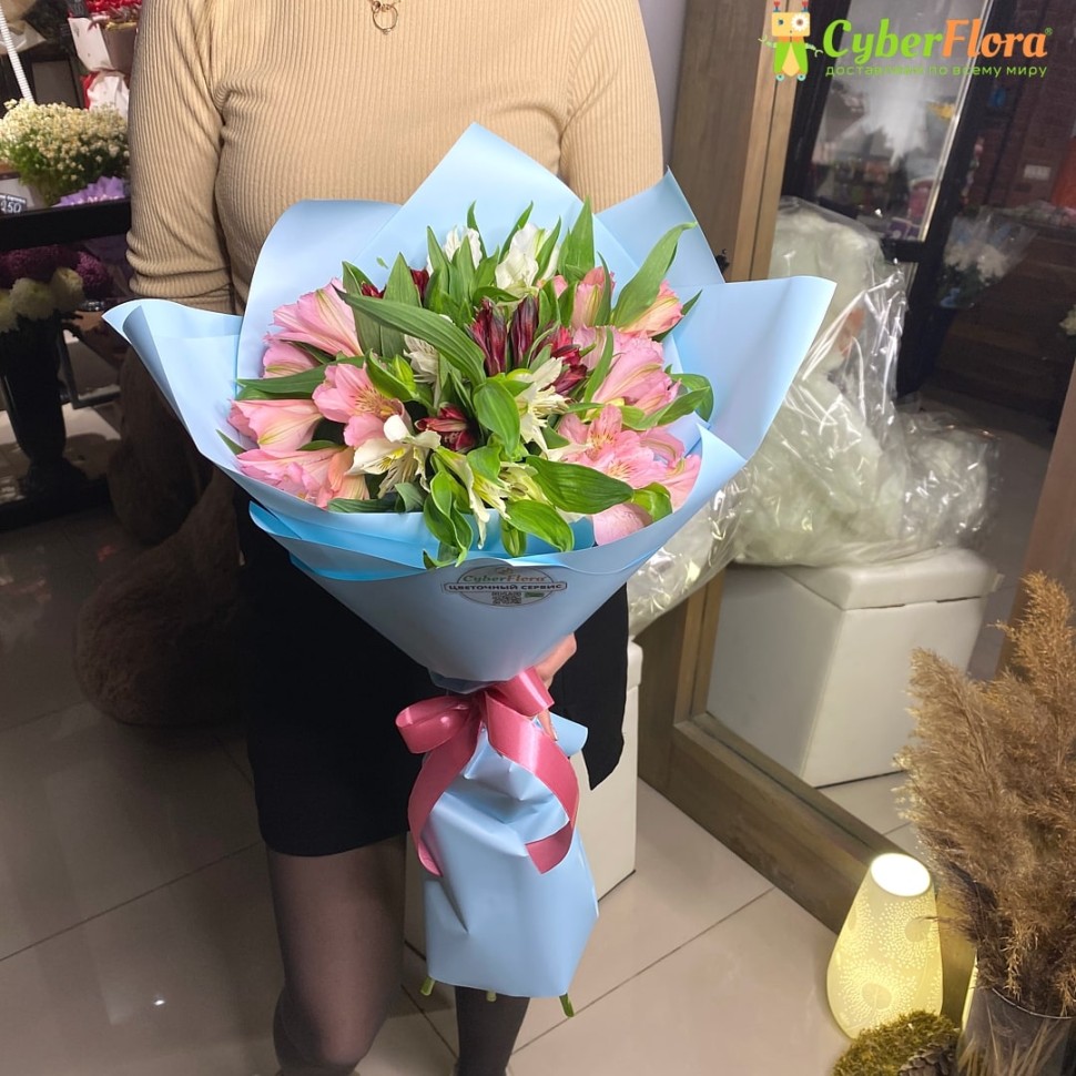 Купить «Русский букет» с 7 альстромериями — Cyber Flora